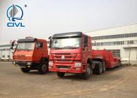 China 4 Axles Flatbed Manual Semi Trailer Trucks with Four Double Air Chamber for sale
