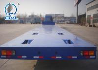 China 3 Axles Manual Semi Trailer Trucks Low Bed Transport Heavy Duty Machinery for sale