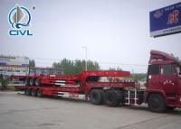China Civl 3 Axles Equipment Low Bed Trailer King Pin 3.5 Inch Q235 Material With Radial Tires for sale