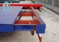 China 3 Axles Manual Semi Trailer Trucks Low Bed Two Single Cargo Truck New Condition for sale