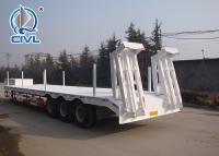 China new Low Bed Semi Trailer 2 Axle 3 Axle 4 Axle Gooseneck Hydraulic Detachabke flatbed Simetrailer for sale