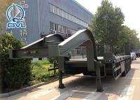 China Flatbed Manual Semi Trailer Trucks 4 Axles With Four Double Air Chamber for sale