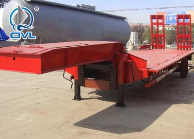 China Flatbed Manual Semi Trailer Trucks 4 Axles With Four Double Air Chamber for sale