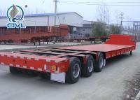 China Flatbed Manual Semi Trailer Trucks 4 Axles With Four Double Air Chamber for sale