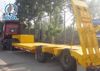 China Flatbed Manual Semi Trailer Trucks 4 Axles With Four Double Air Chamber for sale