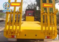 China HOWO 3 Axles Semi Trailer Trucks , Flat Low Bed Trailer 30 Ton for sale