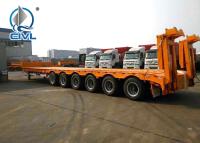 China Heavy Duty Trailer Low Bed Semi Trailer 3 / 4 / 5 FUWA Axles  for 50 / 80 / 100 Tons load Q345A Carbobn Steel for sale
