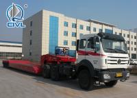 China new Low Bed Semi Trailer 2 Axle 3 Axle 4 Axle Gooseneck Hydraulic Detachabke flatbed Simetrailer for sale