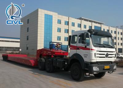 China new Low Bed Semi Trailer 2 Axle 3 Axle 4 Axle Gooseneck Hydraulic Detachabke flatbed Simetrailer for sale