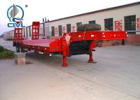 China Heavy Duty Trailer Low Bed Semi Trailer 3 / 4 / 5 FUWA Axles  for 50 / 80 / 100 Tons load Q345A Carbobn Steel for sale
