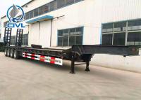 China Heavy Duty Trailer Low Bed Semi Trailer 3 / 4 / 5 FUWA Axles  for 50 / 80 / 100 Tons load Q345A Carbobn Steel for sale