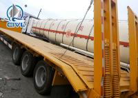 China HOWO 3 Axles Semi Trailer Trucks , Flat Low Bed Trailer 30 Ton for sale