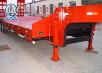 China Heavy Duty Trailer Low Bed Semi Trailer 3 / 4 / 5 FUWA Axles  for 50 / 80 / 100 Tons load Q345A Carbobn Steel for sale