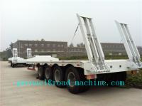 China 4 Axles Flatbed Manual Semi Trailer Trucks with Four Double Air Chamber for sale