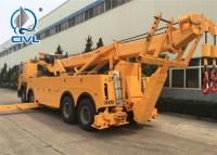 China 371 horsepower 3 sections boom 70 tons wrecker tow truck 6x4 Wheels for sale