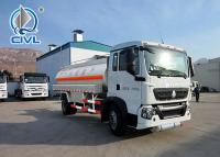 China Sinotruk Howo 4x2 Fuel Tanker Truck / Gas Diesel Refilling Truck 5 cbm for sale
