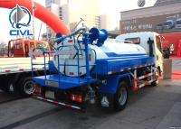 China Sinotruck 4x2 light serial Water Tanker Truck 4.5M3 CUMMINS ENGINE Steering Wheel,green color for sale