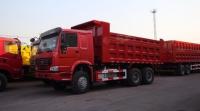 China Sinotruk HOWO 336HP ZZ3257N3247B 10 Wheels WD615.69 Engine Red Color 30ton Dumper Truck for sale