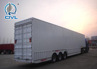 China Freezer Box Semi Trailer 50 Ton Refrigerated Trailer Truck With 3 Axles / 2 Legs 30m3 /use with tractor truck for sale