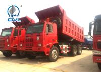 China HOVA 60 Ton 6x4 Mining Heavy Duty Dump Truck for Transport , Red for sale