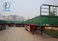 China 3 AXLES Semi Trailer Trucks High Column Black Cargo Truck Trailer Two Single for sale