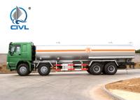China 336HP Liquid Oil / Fuel Tank Truck Tanker Truck 8x4 Aluminium Alloy Tank 30000L Capacity for sale