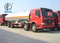 China 336HP Liquid Oil / Fuel Tank Truck Tanker Truck 8x4 Aluminium Alloy Tank 30000L Capacity for sale
