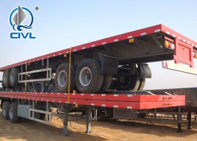 China Promo SINO TRUK Utility 3 Axles Semi Trailer Trucks / Flat Low Bed Trailer highly cost effective for sale