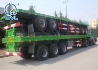China New 40 Feets 3 Axles Trailer Flatbed Container Semi Trailer Trucks Heavy Duty Flatbed Trailer for sale
