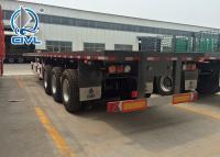 China New 40 Feets 3 Axles Trailer Flatbed Container Semi Trailer Trucks Heavy Duty Flatbed Trailer for sale