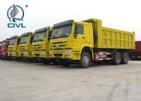 China Euro II 20M3 Heavy Duty Dump Truck 6x4 10 Tire Sinotruk Howo7 Yellow Color for sale