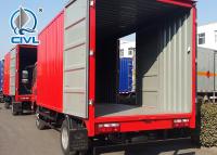China New Sinotruk Howo 4x2 5 Ton Light Cargo Van Box Truck  6 wheeler 5 8 10 tons cargo truck for sale