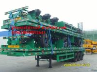 China 2/3/4 Axles Flatbed Semi-Trailer For Transporting Containers Jost Support Leg Fuwa Axle/ BPW Axle for sale