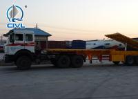 China 2/3/4 Axles Flatbed Semi-Trailer For Transporting Containers Jost Support Leg Fuwa Axle/ BPW Axle for sale