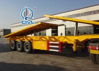China 2/3/4 Axles Flatbed Semi-Trailer For Transporting Containers Jost Support Leg Fuwa Axle/ BPW Axle for sale