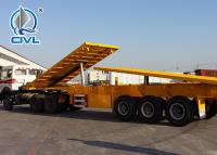 China 2/3/4 Axles Flatbed Semi-Trailer For Transporting Containers Jost Support Leg Fuwa Axle/ BPW Axle for sale