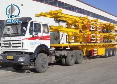 China 2/3/4 Axles Flatbed Semi-Trailer For Transporting Containers Jost Support Leg Fuwa Axle/ BPW Axle for sale