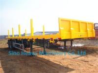 China Green 2 Axles Tractor Trailer Trucks / Skeleton Container Diesel Transport Trailer for sale