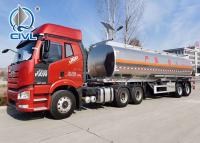 China New SINOTRUK Carbon Steel 60 Cfm Oil Tank Semi Flatbed Trailers For Oil Fuel Transport for sale