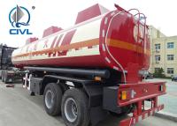 China 12 Tires SINOTRUK 3 Axles Fuel Semi Trailer Truck Tri - Axle Tank Capacity 40 - 60 CBM for sale