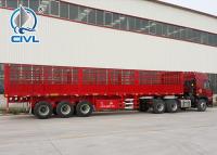 China CIMC 3 Axle 60 Ton Cargo Stake Box Van Semi Fence Trailer 13M Length for sale
