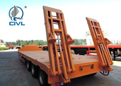 China Transport Towing Sinotruk CIVL Low Bed Semi Trailer Trucks 2 Legs 13M Length for sale
