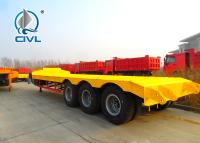 China Semi Trailer 2 Axles 50 Tons Low Bed Semi Trailer Low Flatbed Trailer With Triangle Brand Tire for sale