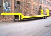 China Semi Trailer 2 Axles 50 Tons Low Bed Semi Trailer Low Flatbed Trailer With Triangle Brand Tire for sale