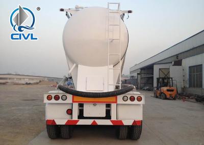 China Q345 Material 3 Axles 48cbm Bulk Cement Tank Semi Trailer Trucks With ISO / 3C / BV / IFA / SGS for sale