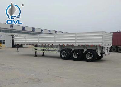 China new sidewall cargo semi trailer 3Axles 50T 6mm Thickness Semi Lorry Container Trailers Can Option ABS for sale