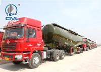 China CIMC 3 Axles 60M3 2 Apartment Carbon Steel Semi Trailer Powder Material Tank Truck Trailer With Weichai Engine for sale