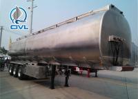 China 3 Axles CIVL Brand 42,000 Liter Fuel Tanker Semi Trailer With 4 Inch Manhole Cover for sale