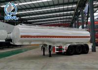 China Sinotruk 40M3 3 Axles  2 Apartments Large Capacity Diesel Trailer Semi Truck / Fuel Tanker Truck for sale