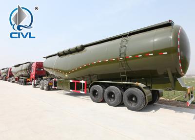 China New Bulk Cement Tank Trailer 50 Ton Loading Capacity For Cement Plant  With Bohai Air Compressor for sale